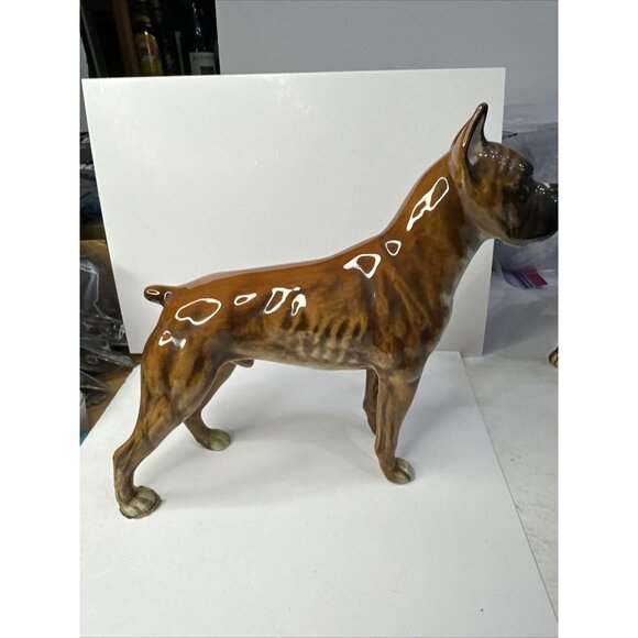 Accents | 1968 Porcelain Goebel Boxer Dog Figurine Brindle White Goebel ...